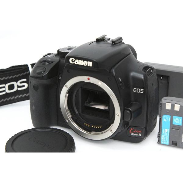 ■商品名キヤノン EOS Kiss デジタル X ボディ（センサー清掃済）■状態並品[外観]全体的に使用に伴うスレや傷があります。液晶焼け・グリップ劣化が見られます。[光学]ファインダーやイメージセンサーに異常は無くきれいな状態です。[動作...