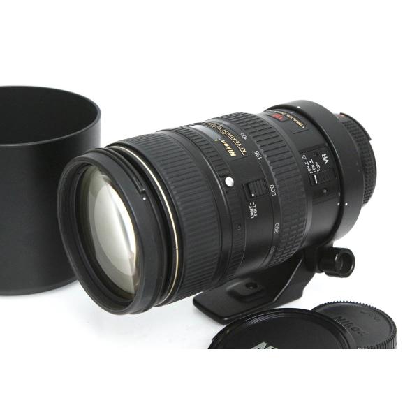 ■商品名ニコン AI AF VR Zoom-Nikkor 80-400mm f/4.5-5.6D ED■状態並品[外観]全体的に使用に伴うスレや傷があります。[光学]チリの混入はありますがくもりやカビなどは無く実用的な状態です。[動作]基本...