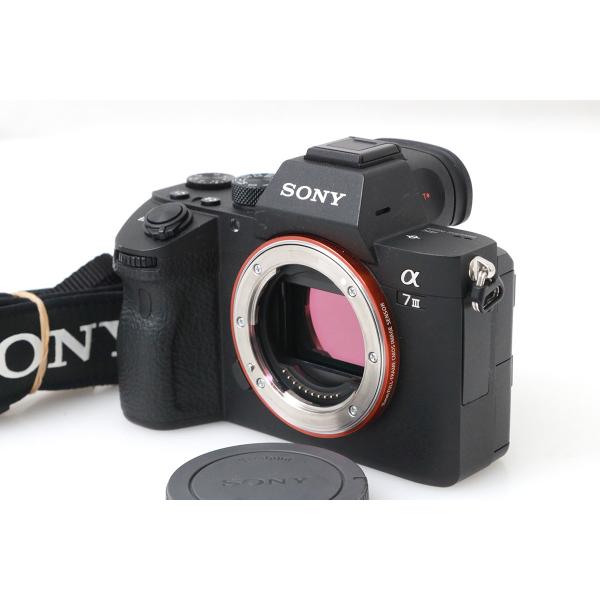 ■商品名ソニー α7 III ILCE-7M3 ボディ （センサー清掃済）■状態美品[外観]わずかなスレや小傷はありますが、中古品としてきれいな状態です。[光学]ファインダーやイメージセンサーに異常は無くきれいな状態です。[動作]基本動作に...