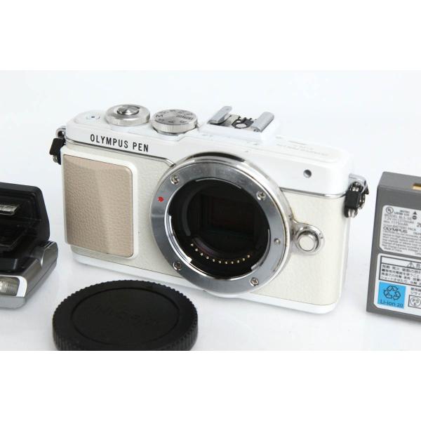 ■商品名オリンパス OLYMPUS PEN Lite E-PL7 ボディ [ホワイト]（センサー清掃済み）■状態並品[外観]全体的に使用に伴うスレや傷があります。[光学]イメージセンサーに異常は無くきれいな状態です。[動作]基本動作に異常は...