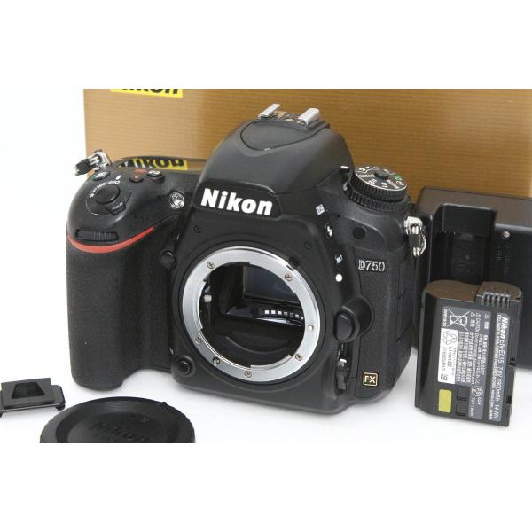 ■商品名ニコン D750 ボディ（センサー清掃済）■状態並品[外観]概ねきれいな状態ですが、一部スレや傷があります。[光学]ファインダーやイメージセンサーに異常は無くきれいな状態です。[動作]基本動作に異常は無く動作良好です。[シャッター数...