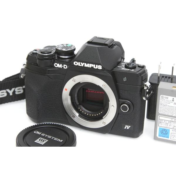 ■商品名オリンパス OM-D E-M10 Mark IV ボディ [ブラック]■状態美品[外観]わずかなスレや小傷はありますが、中古品としてきれいな状態です。[光学]ファインダーやイメージセンサーに異常は無くきれいな状態です。[動作]基本動...