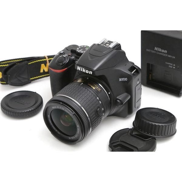 ■商品名ニコン D3500 18-55 VR レンズキット（センサー清掃済）■状態良品[外観]概ねきれいな状態ですが、一部スレや傷があります。[光学]ファインダーやイメージセンサーに異常は無くきれいな状態です。レンズはチリの混入はありますが...