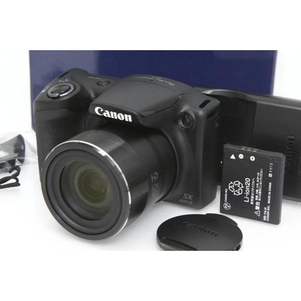 ■商品名キヤノン PowerShot SX420 IS■状態美品[外観]わずかなスレや小傷はありますが、中古品としてきれいな状態です。[光学]ファインダーやイメージセンサーに異常は無くきれいな状態です。[動作]基本動作に異常は無く動作良好で...