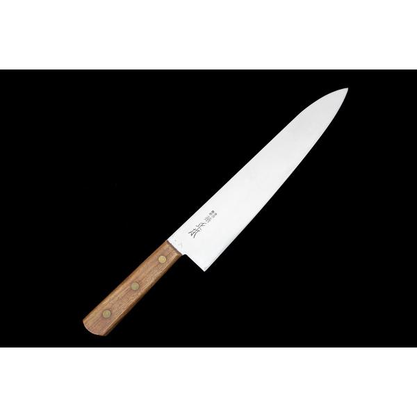 ■商品名築地正本 牛刀洋包丁 275mm ステンレス系■状態美品■詳細刃渡り：約 275 mm (切先からアゴまで)刃の幅：約 51 mm (刃元周辺)刃の厚さ：約 1.5 mm (刃元部峰側)重量：約 222 g・当店の主観による採寸とな...