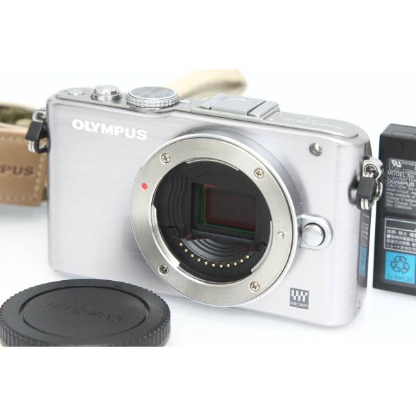 ■商品名オリンパス OLYMPUS PEN Lite E-PL3 ボディ [シルバー]（センサー清掃済み）■状態良品[外観]概ねきれいな状態ですが、一部スレや傷があります。[光学]イメージセンサーに異常は無くきれいな状態です。[動作]基本動...