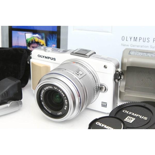 ■商品名オリンパス OLYMPUS PEN mini E-PM2 レンズキット ■状態 お買い得品・手振れ補正エラーあり・液晶画面黄変あり・液晶表面割れあり・タッチパネル動作不良・液晶左上枠部に打痕あり・レンズに薄いくもりあり現状確認できる...