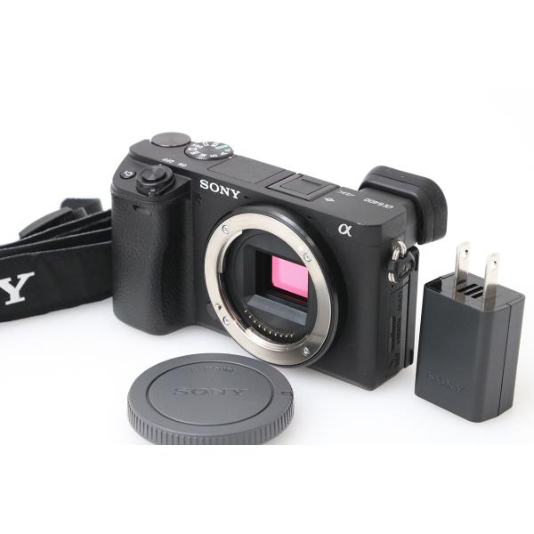 ■商品名ソニー α6400 ボディ ILCE-6400 ブラック （センサー清掃済み）■状態良品[外観]概ねきれいな状態ですが、一部スレや傷があります。[光学]ファインダーやイメージセンサーに異常は無くきれいな状態です。[動作]基本動作に異...