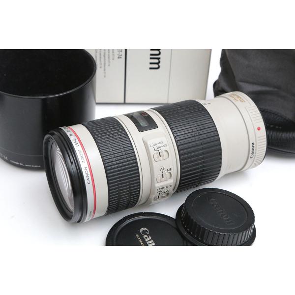 ■商品名キヤノン EF70-200mm F4L IS USM■状態良品[外観]概ねきれいな状態ですが、一部スレや傷があります。[光学]チリの混入はありますがくもりやカビなどは無く実用的な状態です。[動作]基本動作に異常は無く動作良好です。ス...