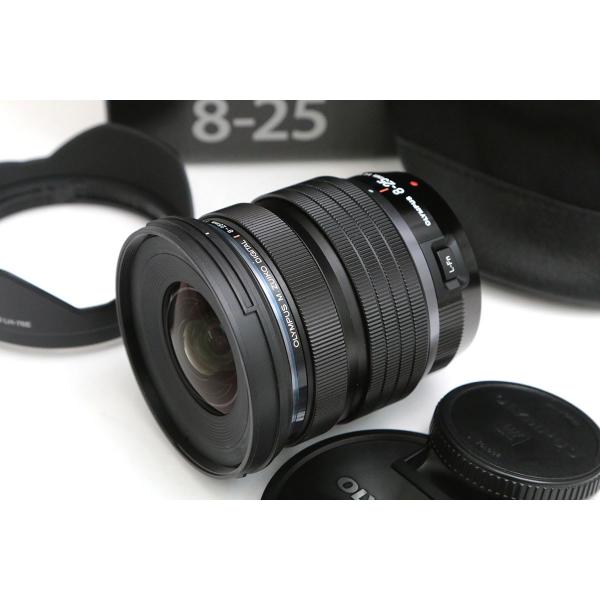 ■商品名オリンパス M.ZUIKO DIGITAL ED 8-25mm F4.0 PRO■状態良品[外観]概ねきれいな状態ですが、一部スレや傷があります。フォーカスリングにスレ傷があります。[光学]チリの混入はありますがくもりやカビなどは無...