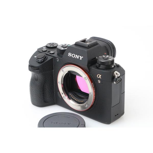 ■商品名ソニー α9 ILCE-9 ボディ■状態並品[外観]全体的に使用に伴うスレや傷があります。[光学]ファインダーやイメージセンサーに異常は無くきれいな状態です。[動作]基本動作に異常は無く動作良好です。[シャッター数]1.676回スタ...