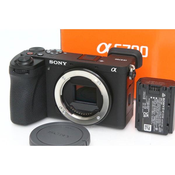■商品名ソニー α6700 ILCE-6700 ボディ [ブラック]（センサー清掃済み）■状態極美品[外観]目立つダメージや使用感など無くきれいな状態です。[光学]ファインダーやイメージセンサーに異常は無くきれいな状態です。[動作]基本動作...