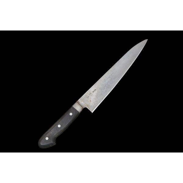 ■商品名東京杉本 牛刀洋包丁 270mm 鍔付き柄■状態良品■詳細刃渡り：約 268 mm (切先からアゴまで)刃の幅：約 49 mm (刃元周辺)刃の厚さ：約 2 mm (刃元部峰側)重量：約 303 g・当店の主観による採寸となります。...