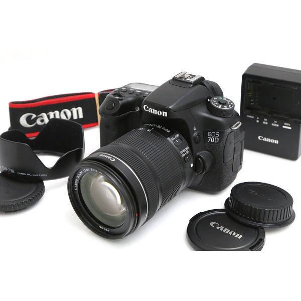 ■商品名キヤノン EOS 70D EF-S18-135 IS STM レンズキット（センサー清掃済み）■状態並品[外観]全体的に使用に伴うスレや傷があります。使用感が高い状態です。[光学]ファインダーやイメージセンサーに異常は無くきれいな状...