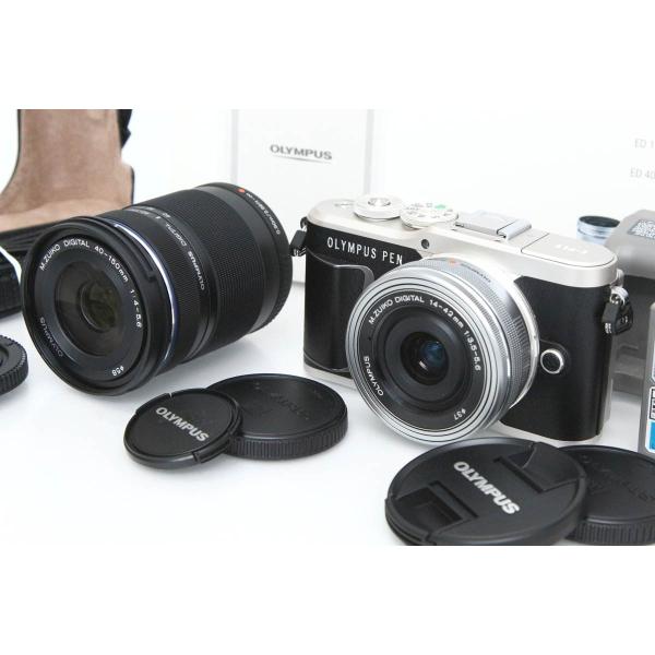 ■商品名オリンパス OLYMPUS PEN E-PL9 EZダブルズームキット [ブラック]（センサー清掃済み）■状態美品[外観]わずかなスレや小傷はありますが、中古品としてきれいな状態です。[光学]イメージセンサーに異常は無くきれいな状態...