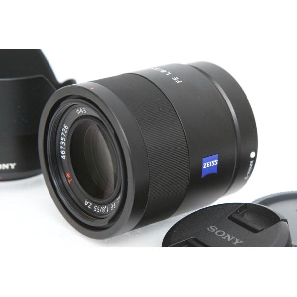 ■商品名ソニー Sonnar T* FE 55mm F1.8 ZA SEL55F18Z■状態美品[外観]わずかなスレや小傷はありますが、中古品としてきれいな状態です。[光学]わずかな微細チリのみでくもりやカビなど無くきれいな状態です。[動作...