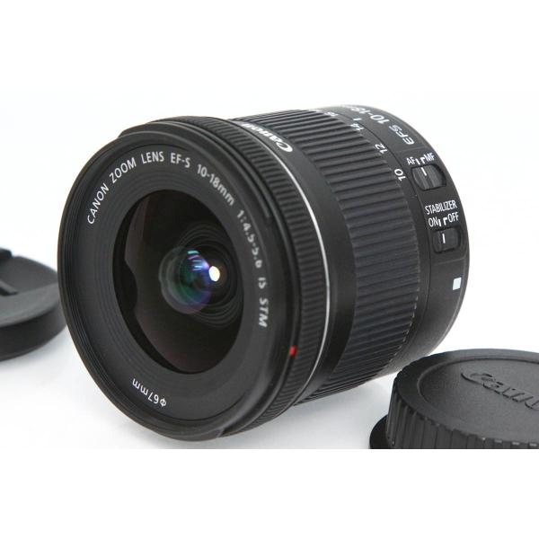■商品名キヤノン EF-S10-18mm F4.5-5.6 IS STM■状態良品[外観]概ねきれいな状態ですが、一部スレや傷があります。[光学]チリの混入はありますがくもりやカビなどは無く実用的な状態です。[動作]基本動作に異常は無く動作...