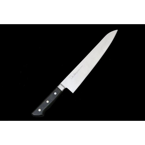 ■商品名城山刃物 牛刀洋包丁 270mm 超鋼V■状態美品■詳細刃渡り：約 269 mm (切先からアゴまで)刃の幅：約 49 mm (刃元周辺)刃の厚さ：約 1.5 mm (刃元部峰側)重量：約 220 g・当店の主観による採寸となります...