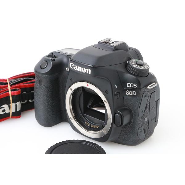 ■商品名キヤノン EOS 80D ボディ ■状態良品[外観]概ねきれいな状態ですが、一部スレや傷があります。 [光学]ファインダーやイメージセンサーに異常は無くきれいな状態です。 [動作]基本動作に異常は無く動作良好です。 [シャッター数]...