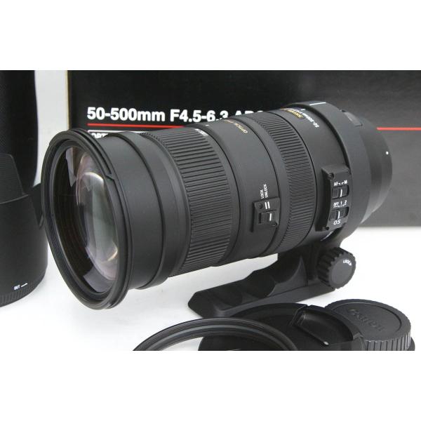 ■商品名シグマ APO 50-500mm F4.5-6.3 DG OS HSM (キヤノン用) ■状態美品[外観]わずかなスレや小傷はありますが、中古品としてきれいな状態です。 [光学]わずかな微細チリのみでくもりやカビなど無くきれいな状態...