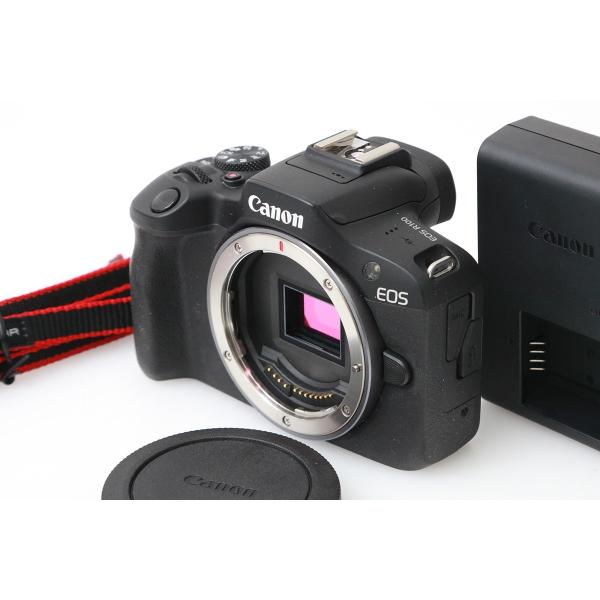 ■商品名キヤノン EOS R100 ボディ■状態極美品[外観]目立つダメージや使用感など無くきれいな状態です。[光学]ファインダーやイメージセンサーに異常は無くきれいな状態です。[動作]基本動作に異常は無く動作良好です。[シャッター数]不明...
