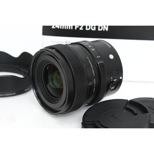 ■商品名シグマ 24mm F2 DG DN [ソニーE用] ■状態並品[外観]概ねきれいな状態ですが、一部スレや傷があります。外装スレ・ハゲが多くあります。 [光学]チリの混入はありますがくもりやカビなどは無く実用的な状態です。 [動作]基...