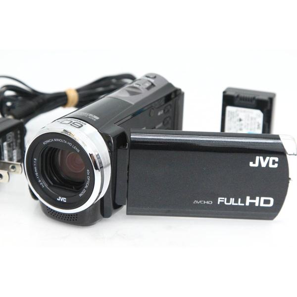 ■商品名JVC Everio GZ-E108-B［ブラック］ ■状態並品キズや使用感がありますが、機能面に問題は無い実用的な中古品です。 ■付属品ACアダプターバッテリー：純正品「BN-VG09」2個※付属品について上記、主要な付属品を記載...