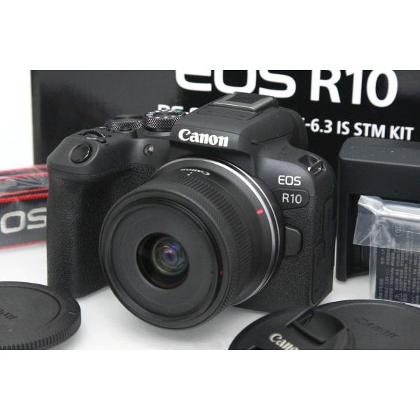 ■商品名キヤノン EOS R10 RF-S18-45 IS STM レンズキット ■状態極美品[外観]目立つダメージや使用感など無くきれいな状態です。 [光学]ファインダーやイメージセンサーに異常は無くきれいな状態です。レンズはわずかな微細...