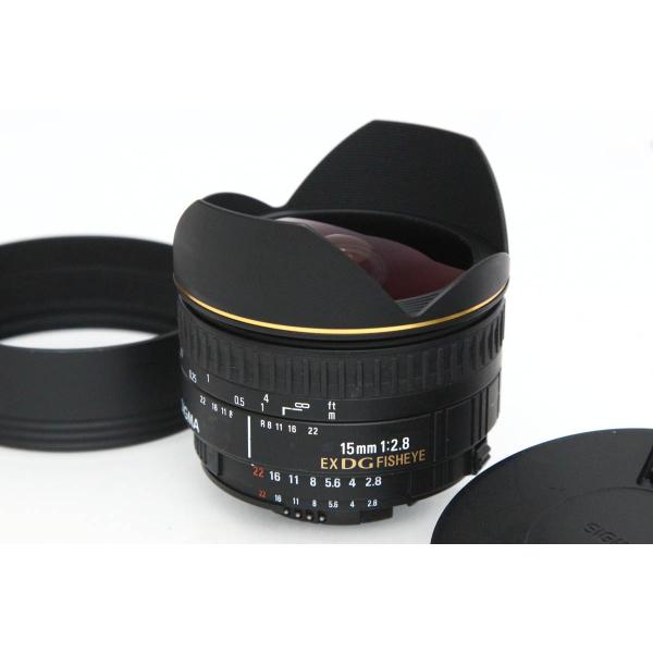 ■商品名シグマ 15mm F2.8 EX DG DIAGONAL FISHEYE (ニコン AF)■状態良品[外観]概ねきれいな状態ですが、一部スレや傷があります。[光学]チリの混入はありますがくもりやカビなどは無く実用的な状態です。[動作...