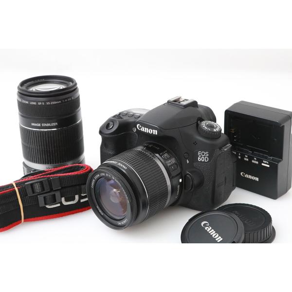 ■商品名キヤノン EOS 60D ダブルズームキット■状態お買い得品・レンズ二本ともひどいカビがあります。・カメラのミラーボックス内・イメージセンサー・ファインダーにカビがあります。現状確認できる症状を記載しております。記載以外の症状が発生...