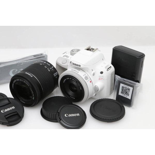 ■商品名キヤノン EOS Kiss X7 ダブルレンズキット [ホワイト]（センサー清掃済み）■状態良品[外観]概ねきれいな状態ですが、一部スレや傷があります。[光学]ファインダーやイメージセンサーに異常は無くきれいな状態です。レンズはチリ...