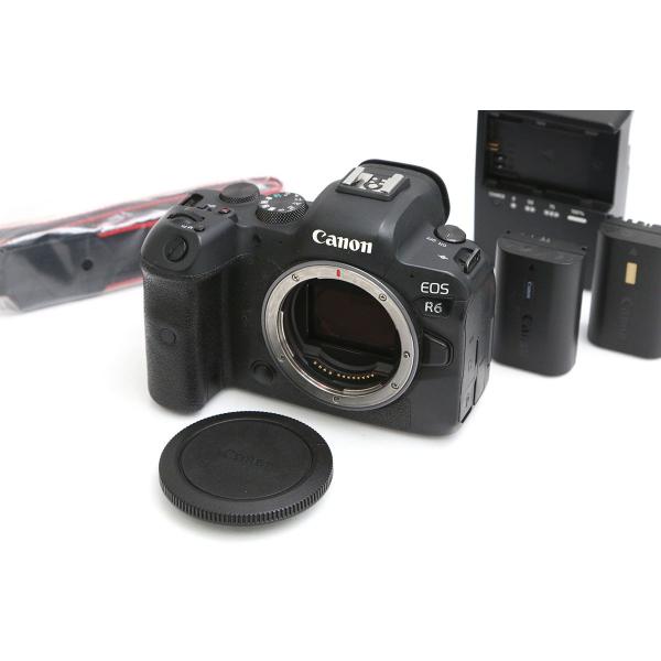 ■商品名キヤノン EOS R6 ボディ■状態お買い得品ショット数が過多になっております。SETボタンにへたりが発生しております。グリップ等ゴムに伸び・浮きが発生しております。マウントキズが多くあります。現状確認できる症状を記載しております。...