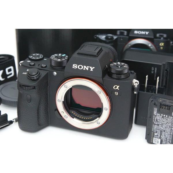 ■商品名ソニー α9 ILCE-9 ボディ（センサー清掃済み）■状態美品[外観]わずかなスレや小傷はありますが、中古品としてきれいな状態です。[光学]ファインダーやイメージセンサーに異常は無くきれいな状態です。[動作]基本動作に異常は無く動...