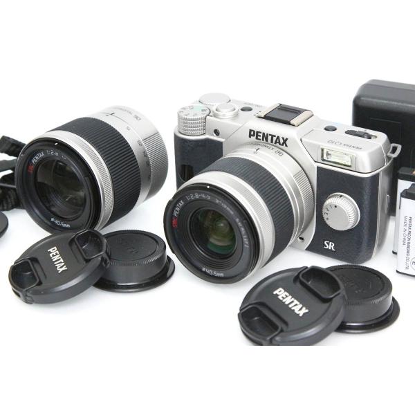 ■商品名ペンタックス PENTAX Q10 ダブルズームキット [シルバー]■状態良品[外観]概ねきれいな状態ですが、一部スレや傷があります。[光学]ファインダーやイメージセンサーに異常は無くきれいな状態です。レンズはチリの混入はありますが...
