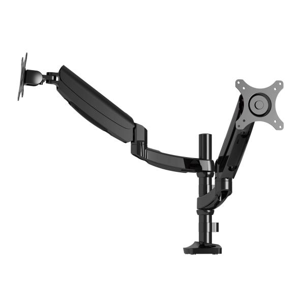 ・画面の前後移動ができる4軸タイプ・デュアルディスプレイ環境の最適化・ポールタイプなのでデスク上のスペースを広々有効活用・縦位置での使用も可能対応規格 VESAマウントインターフェース規格(FPMPMI)100mm/75mm耐荷重 各3kg...