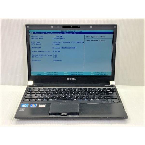 [仕様]●CPU：Corei3-2310M 2.10GHz●メモリ：8GB●内蔵ストレージ：320GB-HDD●光学ドライブ：非搭載●液晶：13.3インチワイド（1366ｘ768）●Webカメラ：あり●通信：有線LANあり(10/100/1...