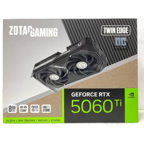 製品名ZOTAC GAMING GeForce RTX 5060 Ti 8GB Twin Edge OC型番 ZT-B50610H-10MGPU GeForce RTX 5060 TiCUDAコア 4608ユニットメモリ 8GB GDDR7...