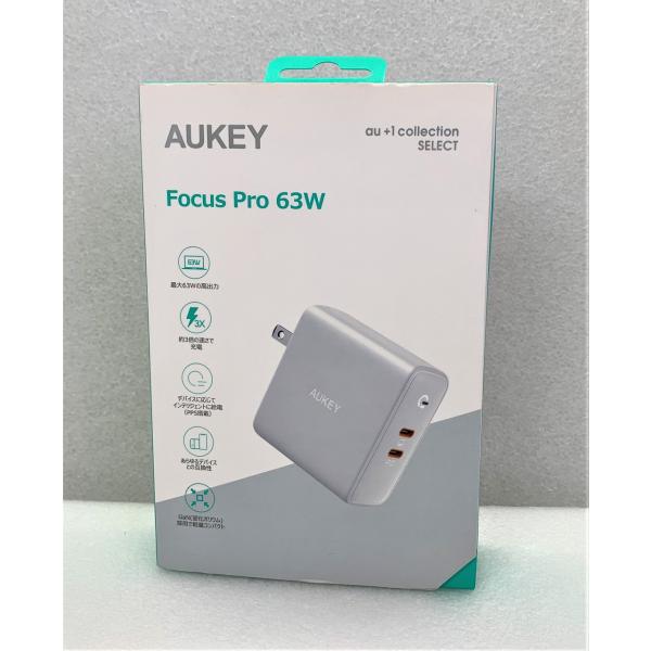 合計63W出力に対応するUSB PD対応充電器[商品説明]●こちらは未使用の品物になりますが、メーカー保証の有無を確認できないため、中古未使用品としてのご提供となります。●商品状態や付属品確認の為、開封しております。●化粧箱の外観に傷みや汚...