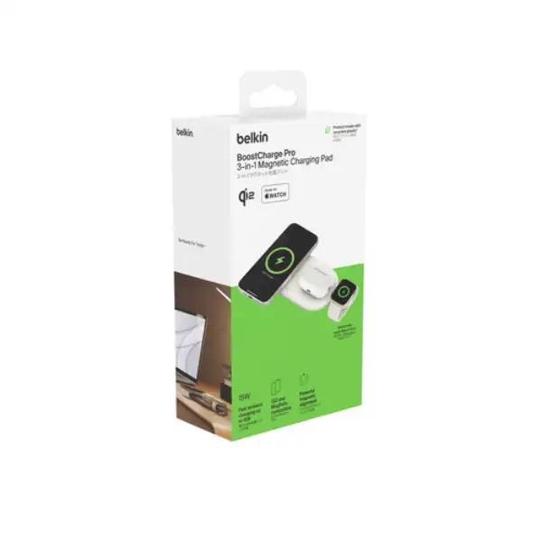 Qi2モジュールを使用して iPhone を 15Wで充電、AirPodsを5Wで充電します。[メーカー商品詳細ページ]https://www.belkin.com/jp/p/qi2-3-in-1-%E3%83%AF%E3%82%A4%E3...