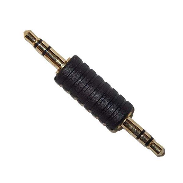 3.5mmのステレオメスプラグ同士を接続するための、ミニプラグ３極 オス/オスアダプタ・3.5mmステレオミニプラグ３極(オス) - 3.5mmステレオミニプラグ３極(オス)・規格:3.5mmステレオミニプラグ３極（オス）・色:黒※2019...