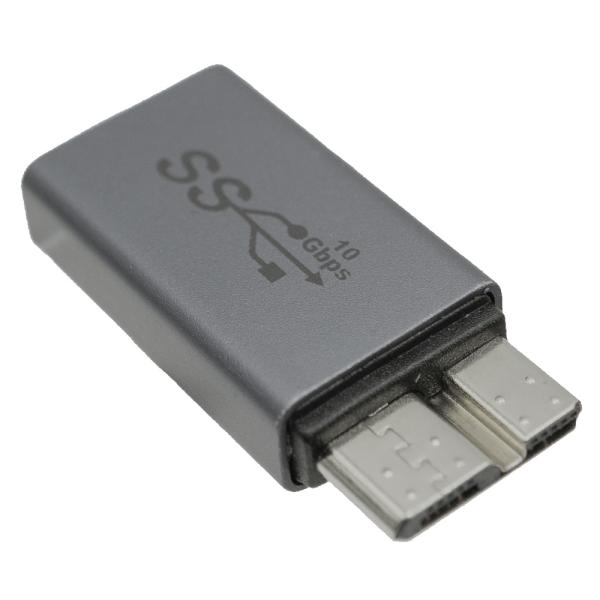 USB 3.0 TYPE-A（メス）をMicroB（オス）に変換外付けハードディスク等に利用できます※逆変換には対応しておりません※USB Type-Cケーブルには対応しておりません・仕様:USB3.0 MicroB (オス) ー USB3...
