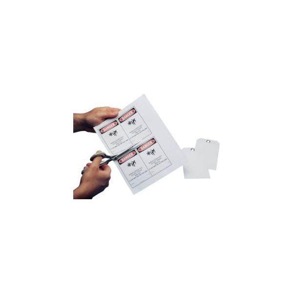 【取寄品 出荷：約2−6日 土日祝除く】片面もしくは両面が透明ラミネートシートになっており、自由自在に屋内用セーフティタグが作れます。