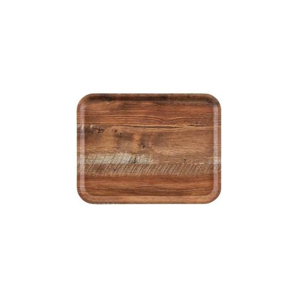 【取寄品 出荷：約5−9日 土日祝除く】ヴィンテージ調で温かみのあるトレイ。カフェトレイとしてだけでなく、学食や社食用のトレイとしても。見た目だけではなく、触った質感もリアルに表現。クラフトペーパー+メラミンで丈夫。本物の木ではないために、...