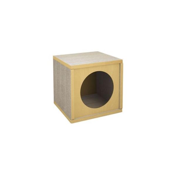 【取寄品 出荷：約5−9日 土日祝除く】・耐久性に優れ、GBoardと呼ぶフラットで強力な紙パネルで作られている、つめとぎ付きキャットハウス。・壁面には爪とぎがあり、愛猫ちゃんが喜びます。・猫ちゃんは狭い所が大好き!猫ちゃんのくつろぎのお部...