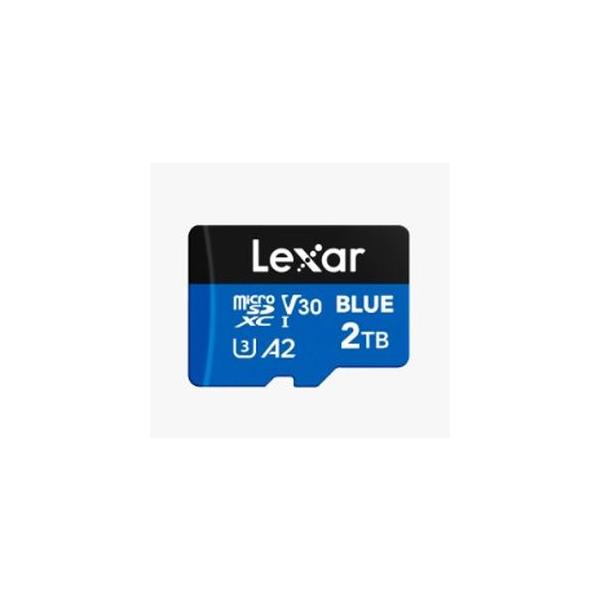 「Lexar BLUE microSDXC UHS-Iカード 2TB」は、最大読み取り速度160MB/s、U3・V30・A2規格に対応し、フルHDや4K動画の撮影、アプリの高速起動に適した 10年保証付きの信頼性の高いメモリーカードです