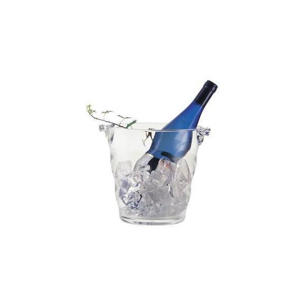 【取寄品 出荷：約5−9日 土日祝除く】アクリル製のワインクーラーシャンパン・ワインなどに表面はフラットなデザインでカジュアル