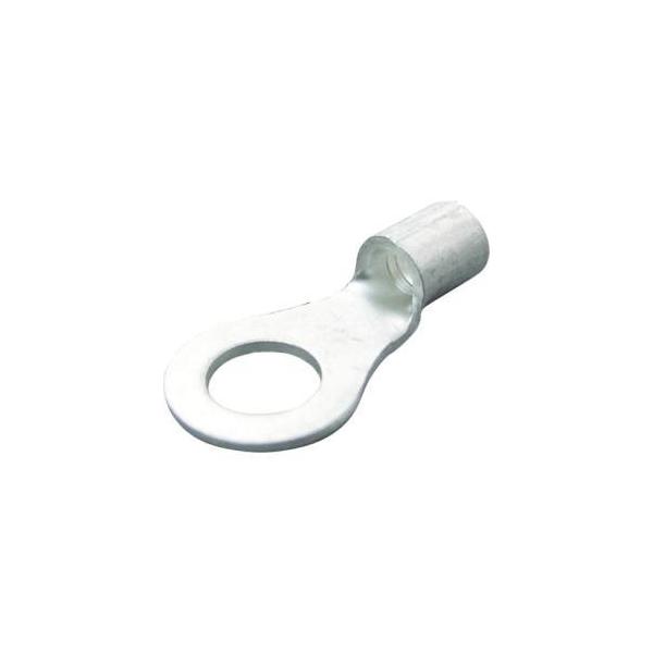 【取寄品 出荷：約2−6日 土日祝除く】接触面(舌部)が丸く、ねじ固定用の取り付け穴がある裸圧着端子です。