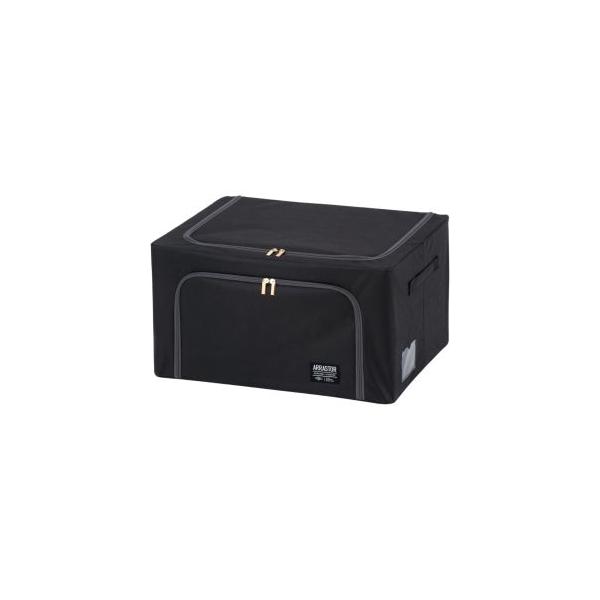 【取寄品 出荷：約7−11日 土日祝除く】積み重ねができて、上部と前面の2ヶ所から出し入れができる便利な収納BOX。金属のフレームと底板入りで、丈夫だから積み重ねもOK。側面には窓が付いているので、中身がすぐに確認できます。