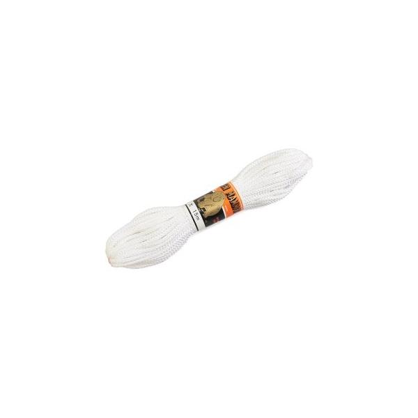 【メール便3個まで対象商品】NBK 江戸打ち紐 江戸打ひも 太 5mm 15m巻き 白 EDF-1-15M