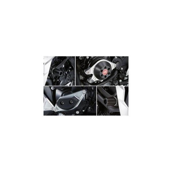【取寄品 出荷：約2週間】GSX-S750 R/S 4点SET フレームφ50+右+ジェネC ロゴ有 WHTレーシングスライダーの4点SET